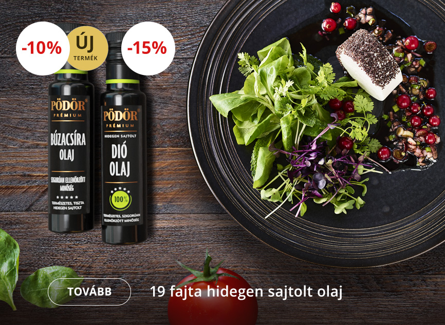 Termékek - Pödör prémium hidegen sajtolt olajok, gyümölcs- és balzsamecetek